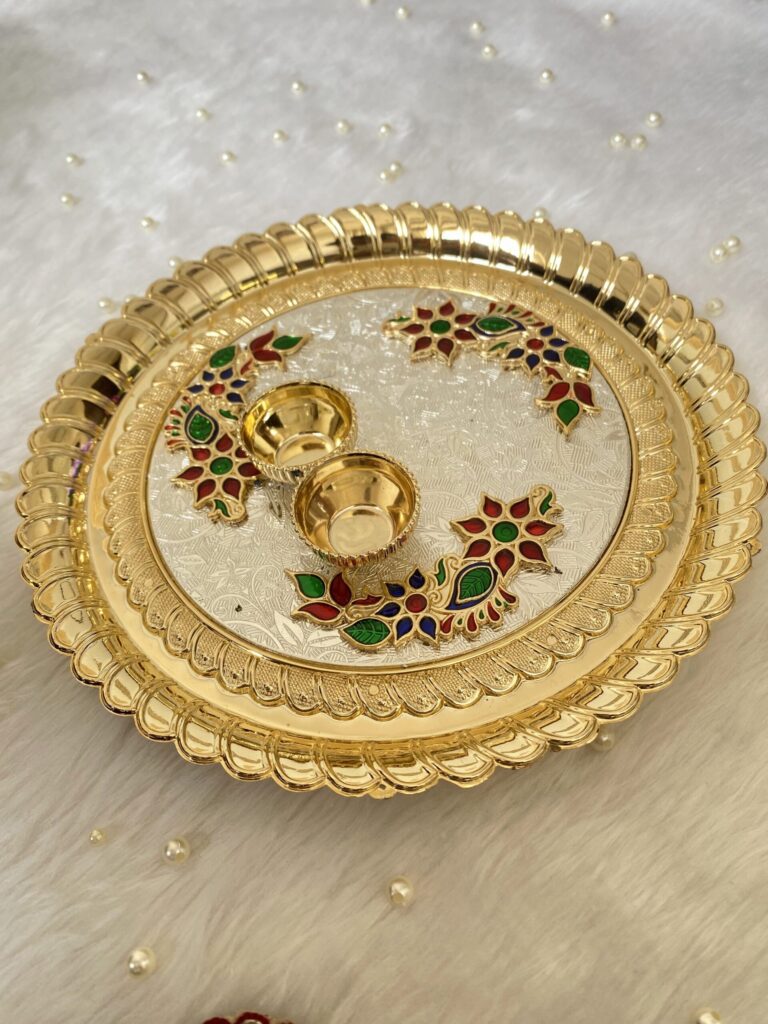 Heavy Gold Silver Puja Plate Design: PP005 - A to Z Wedding Mart