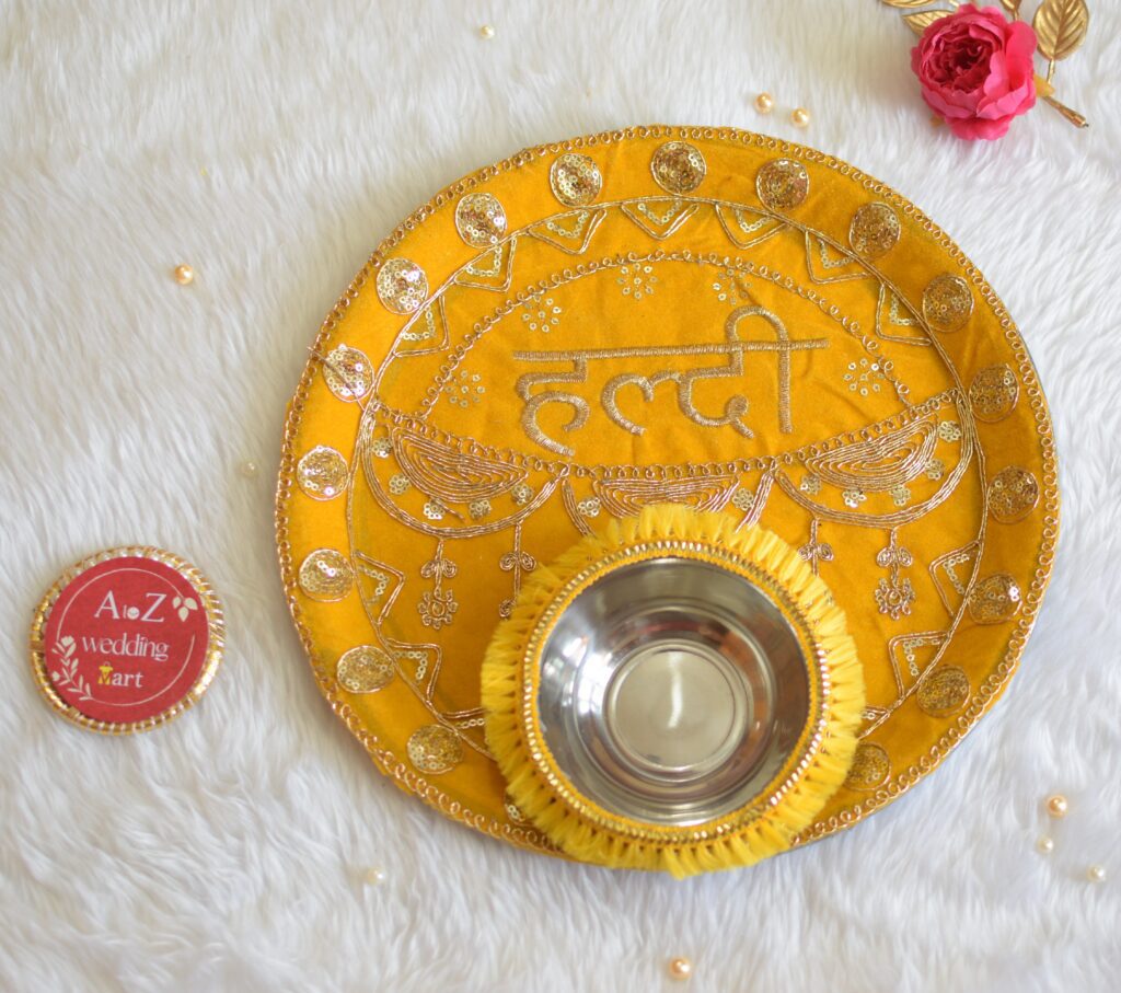 Haldi Platter With Bowl Design: HP003 - A to Z Wedding Mart
